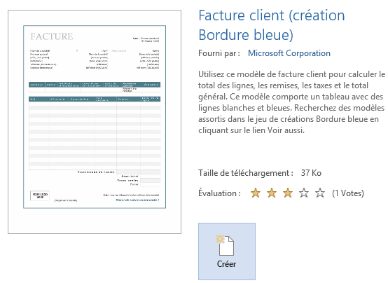 Modèles Word pour factures