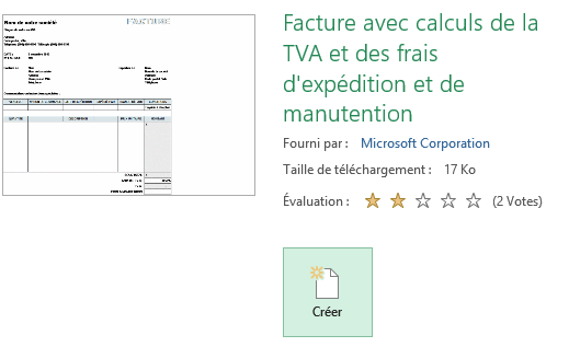 Modèles Excel pour facture